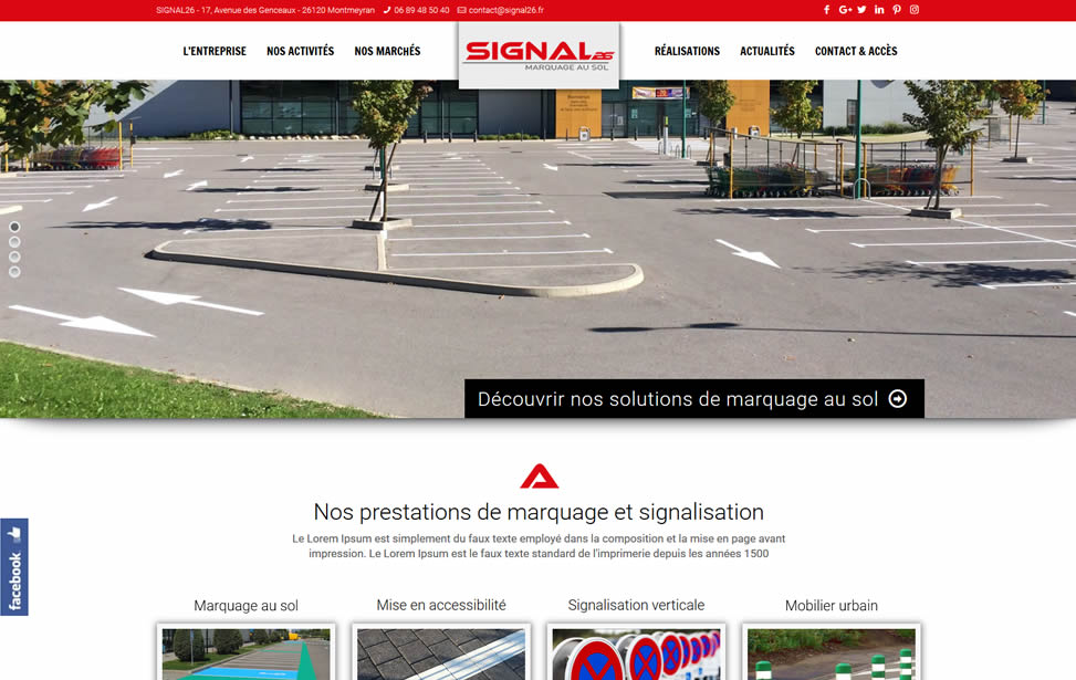 Signal26 - Signalisation horizontale en Drôme Ardèche